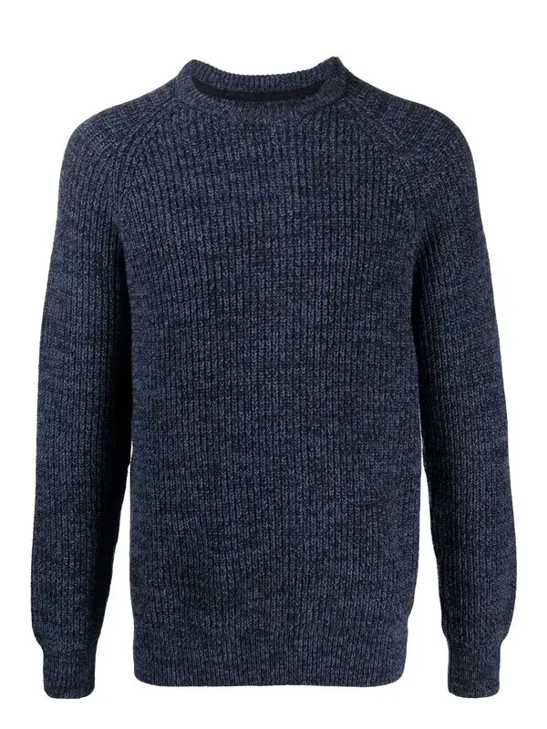 Barbour Ribbed-knit Crewneck Jumper - Blue