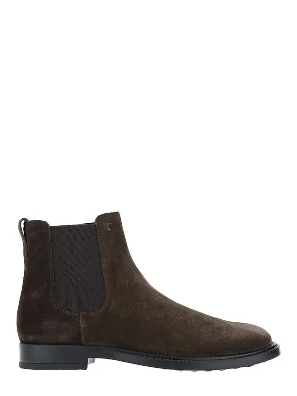 TOD'S Polacco Pull On Chelsea Boots - Dark Brown