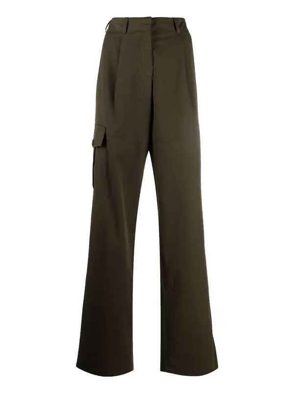Nina Ricci Wide-leg Cargo Trousers - Green