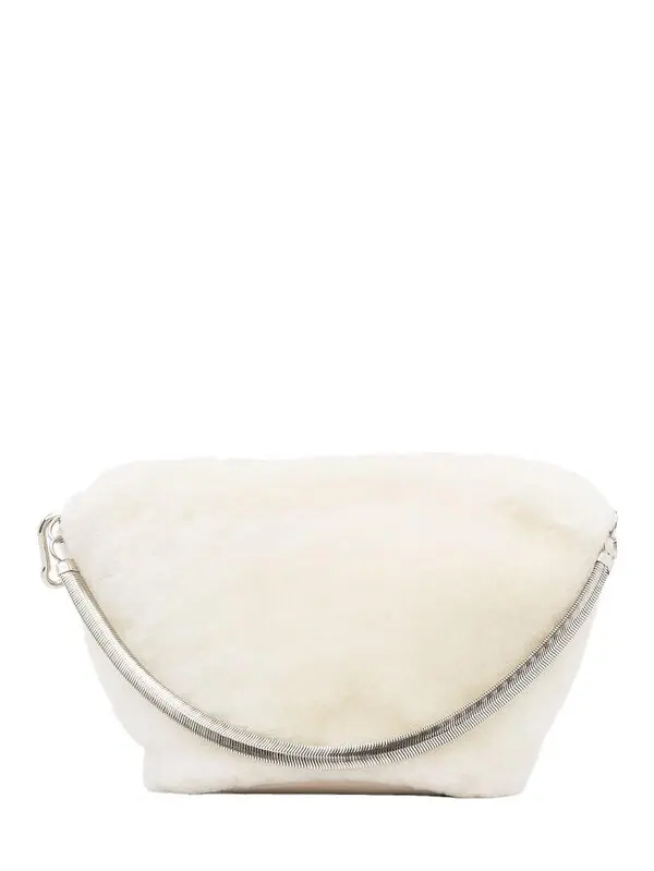 Studio Amelia Momo Shearling Tote Bag - White