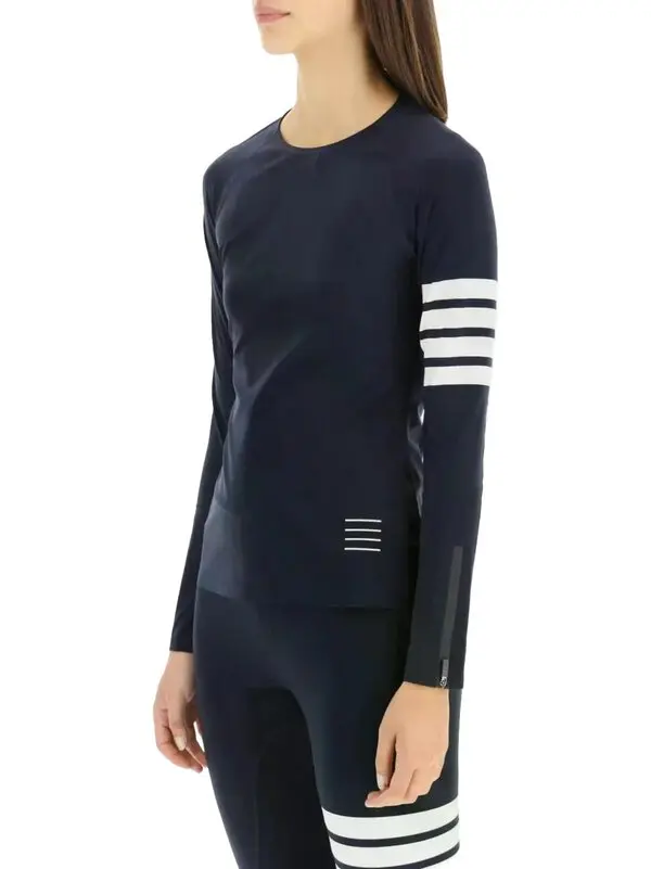 Thom Browne 4-bar Compression Long Sleeve T-shirt - Blue