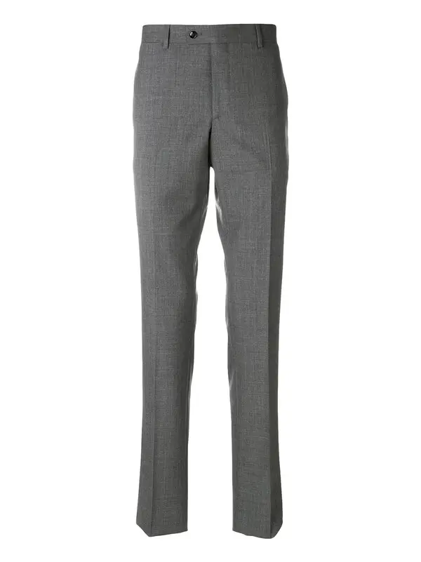 MP MASSIMO PIOMBO Slim-fit Wool Suit Trousers - Grey