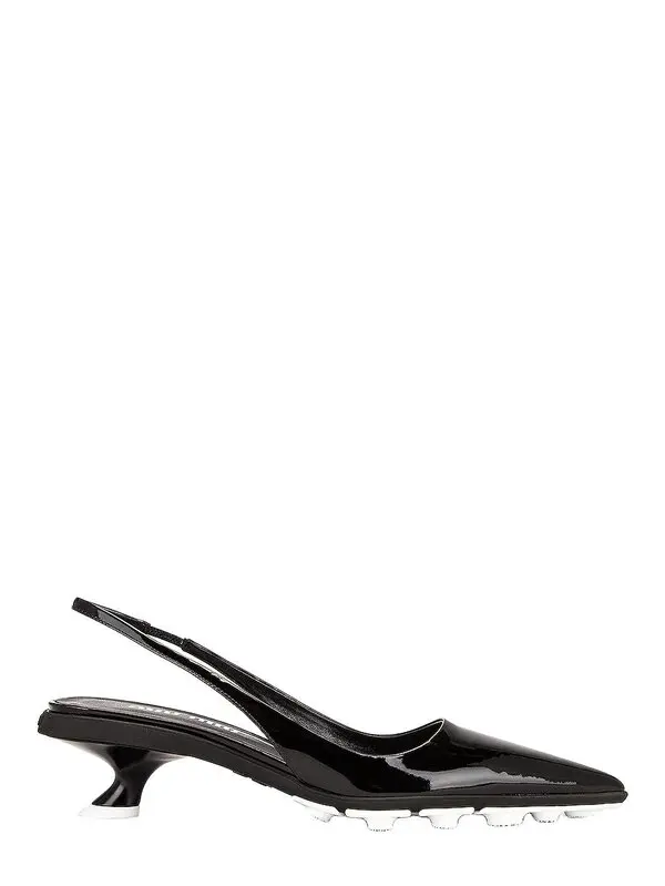 Miu Miu Slingback Kitten Heels - Nero