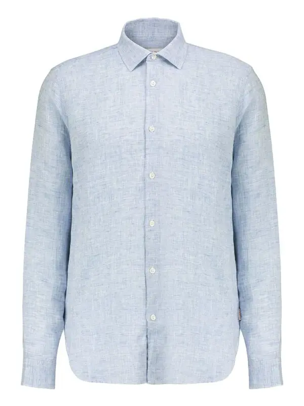 Orlebar Brown Giles Linen Long-sleeved Shirt - Blue