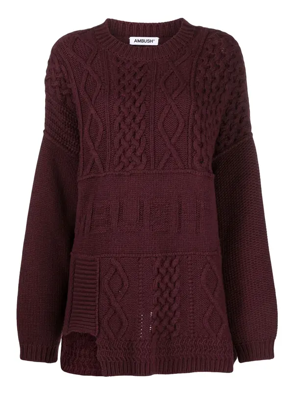 AMBUSH Cable-knit Jumper - Red