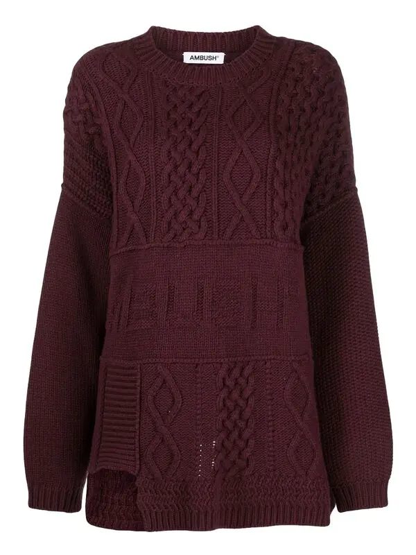 AMBUSH Cable-knit Jumper - Red