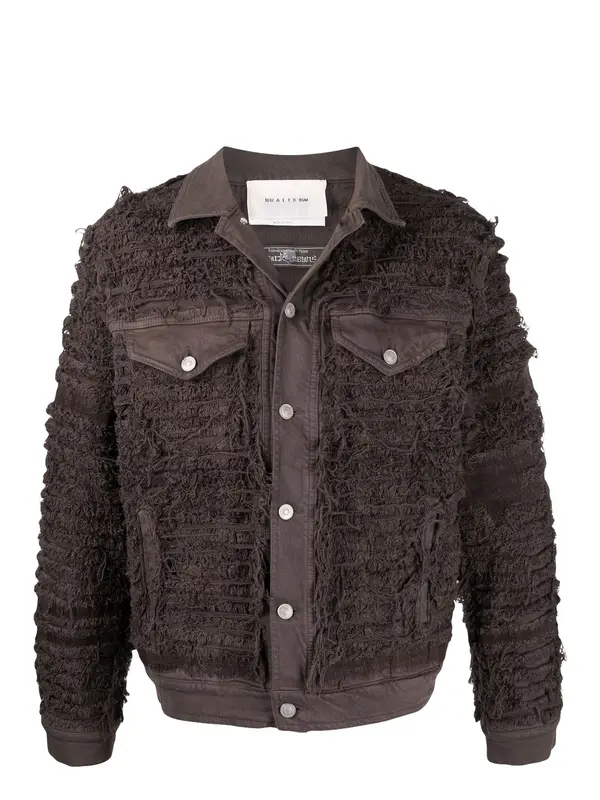 1017 Alyx 9sm Embroidered Button-down Jacket - Brown
