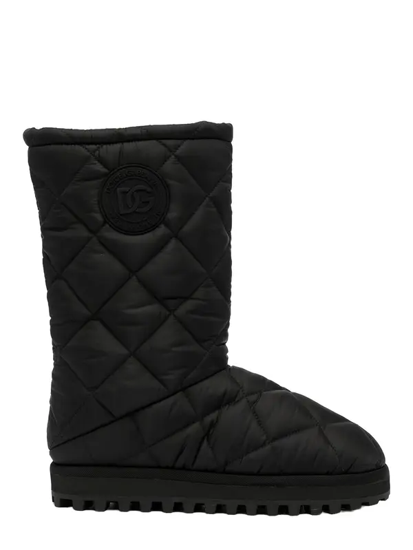 Dolce & Gabbana Quilted Snow Boots - Black