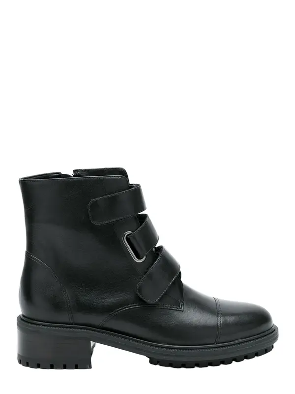 STUDIO CHOFAKIAN Milestone Leather Combat Boots - Black