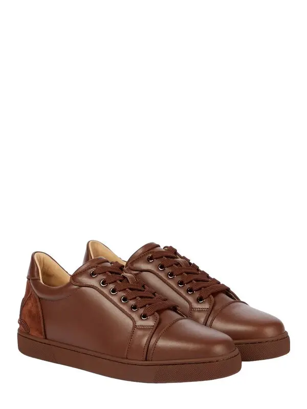 CHRISTIAN LOUBOUTIN Vieira Calf Leather Sneakers - Brown