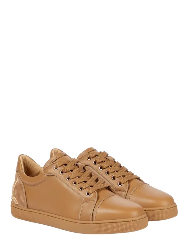 CHRISTIAN LOUBOUTIN Fun Vieira Leather Sneakers - Beige