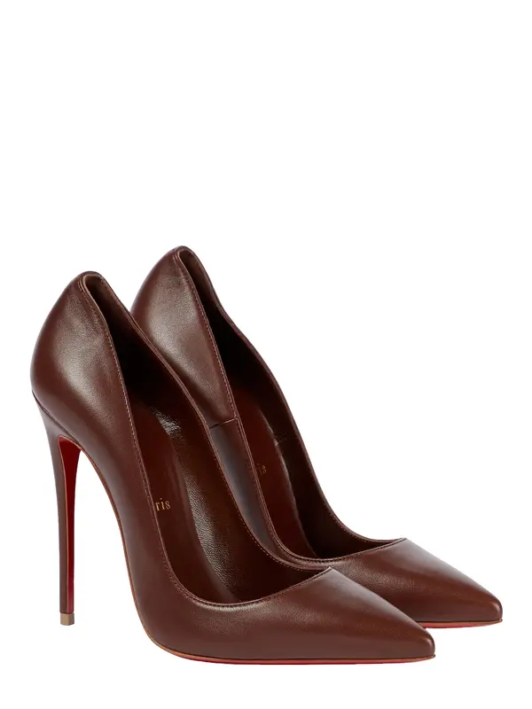 CHRISTIAN LOUBOUTIN So Kate 120 Leather Pumps - Brown