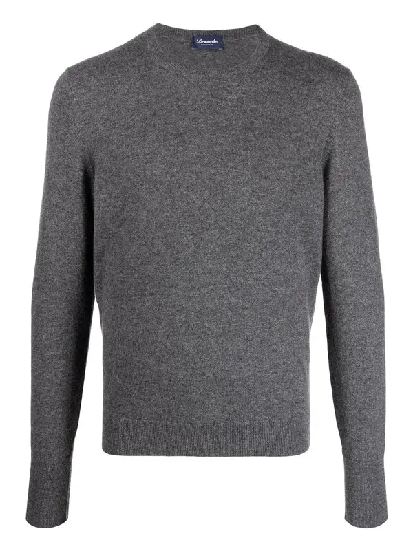 DRUMOHR Fine Knit Cashmere Jumper - Grey