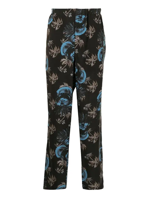 UNDERCOVERISM Printed Straight-leg Trousers - Black