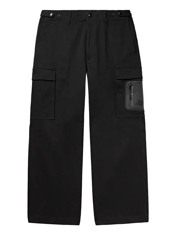 Moncler Cotton-blend Twill Cargo Trousers - Black