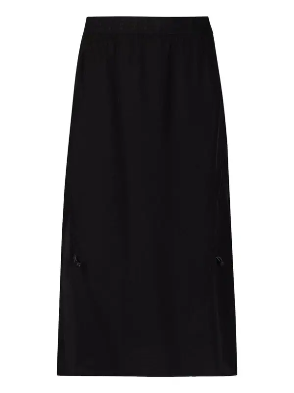 Alexander McQueen Shift Silk Midi Skirt - Black