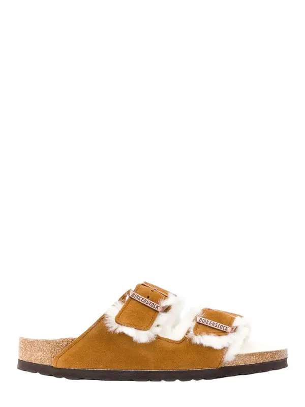 BIRKENSTOCK Shearling Sandals - Brown