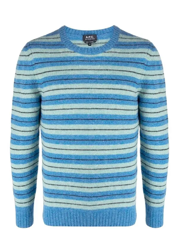 A.p.c. Horizontal-knit Jumper - Blue