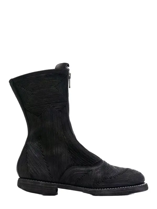 Guidi Zipped Ankle Boots - Black