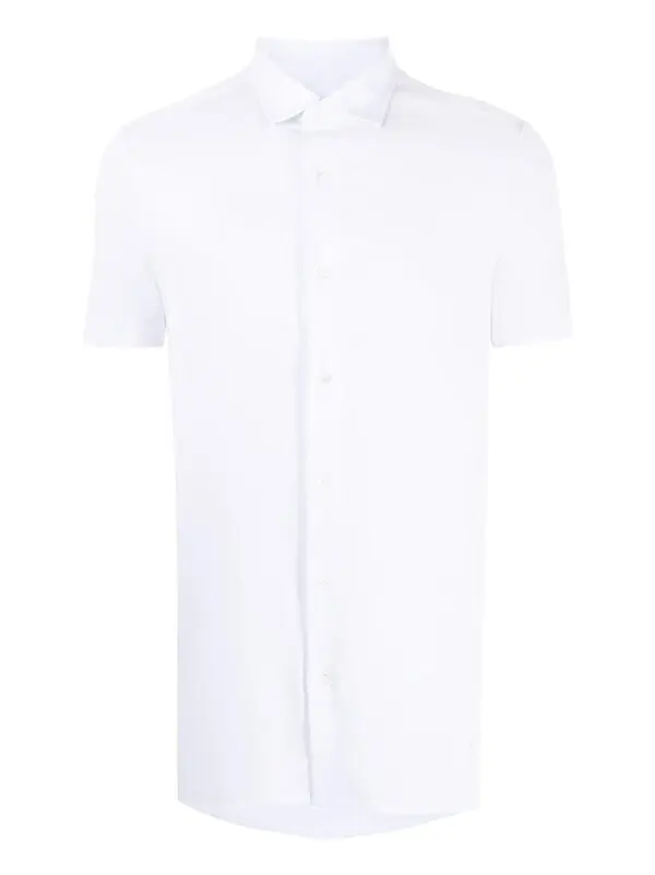 Emporio Armani Short-sleeve Poplin Shirt - White