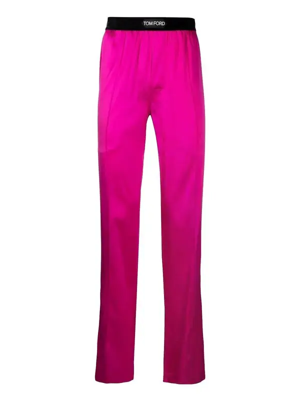 TOM FORD Logo-waist Slip-on Trousers - Pink
