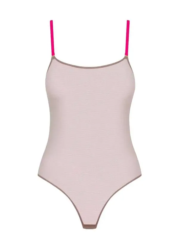 MAISON CLOSE Mesh Bodysuit - Neutrals