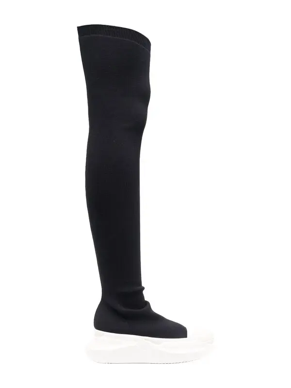 Rick Owens Thigh-high Sock Boots - Black
