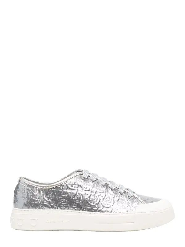 FERRAGAMO Gancini Low-top Sneakers - Grey
