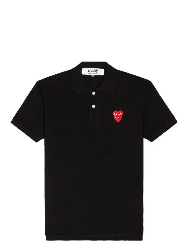 Play Comme Des Garcon Polo T-shirt - Black