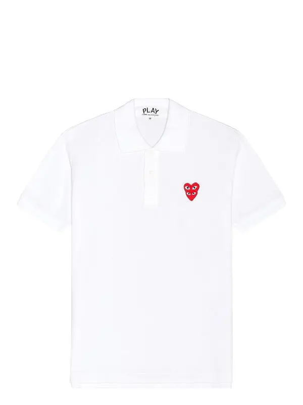 Play Comme Des Garcon Polo T-shirt - White