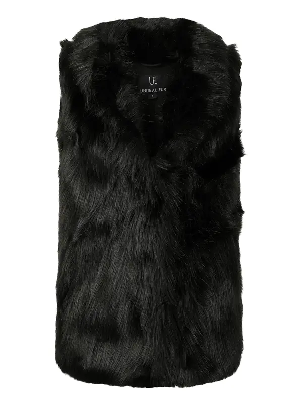 UNREAL FUR Premium Faux Fur Gilet - Black