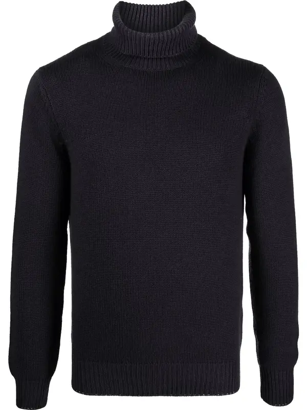 DELL'OGLIO Rib-trimmed Jumper - Grey
