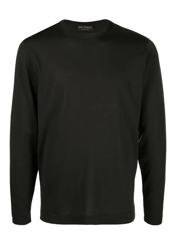 DELL'OGLIO Crew-neck Merino Jumper - Green