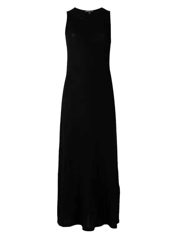 JAMES PERSE Ribbed Tank Dress - Black