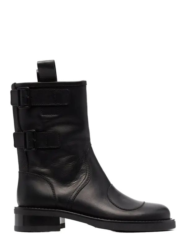 BOTTERO Elba Leather Mid-calf Boots - Black