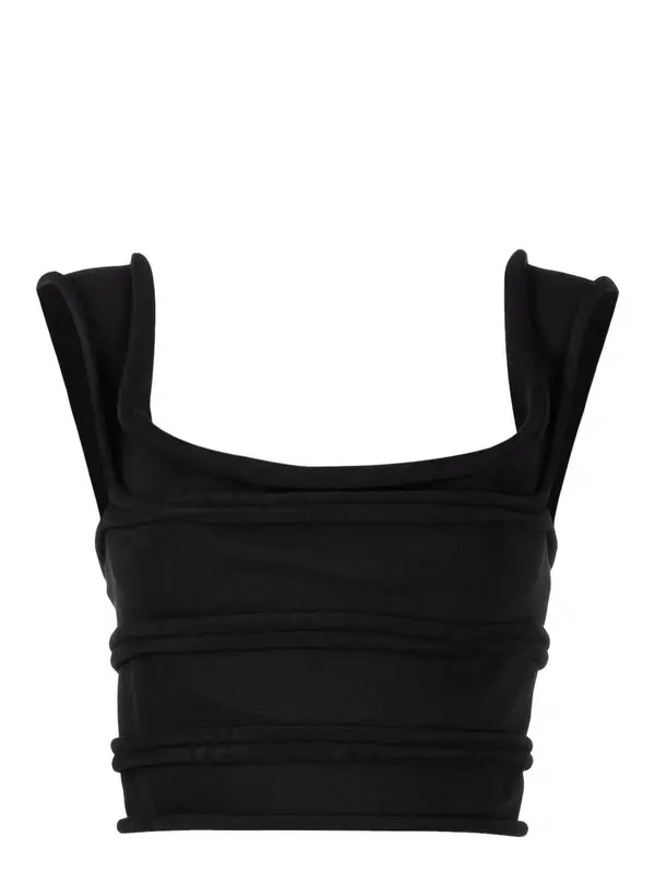 Alexander Wang Cinched Cropped Tank Top - Black