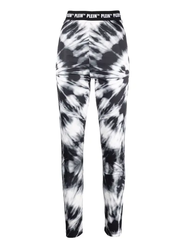Philipp Plein Tie-dye Print Leggings - Black