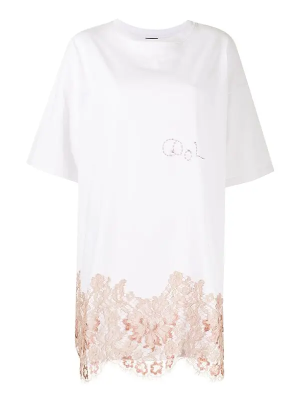 COOL T.M Lace-trimmed T-shirt - White