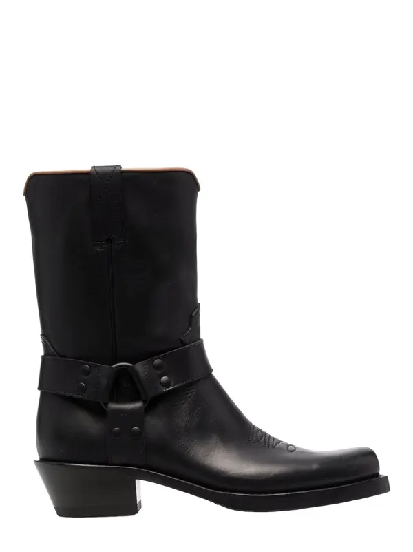 BOTTERO Elba Mid-calf Cowboy Boots - Black