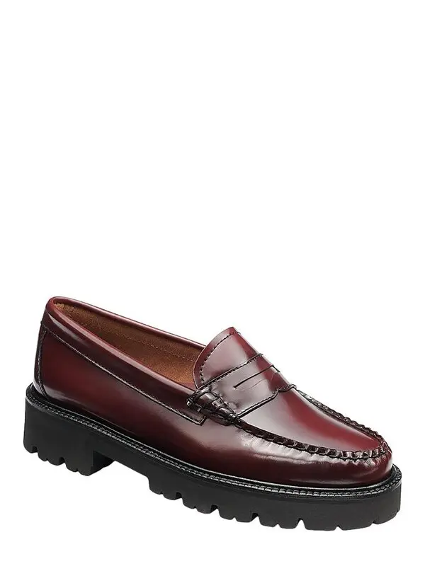 G.H.BASS Whitney Super Lug Loafer Flats - Wine