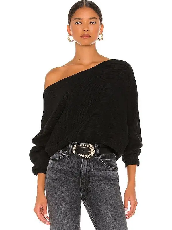 House Of Harlow 1960 X Winifred Wide Neck Sweater - Black