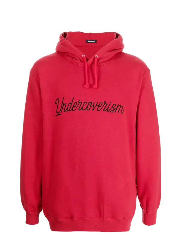 UNDERCOVERISM Cursive Logo-print Hoodie - Red