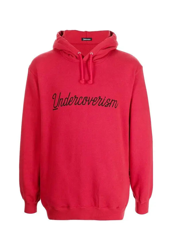 UNDERCOVERISM Cursive Logo-print Hoodie - Red