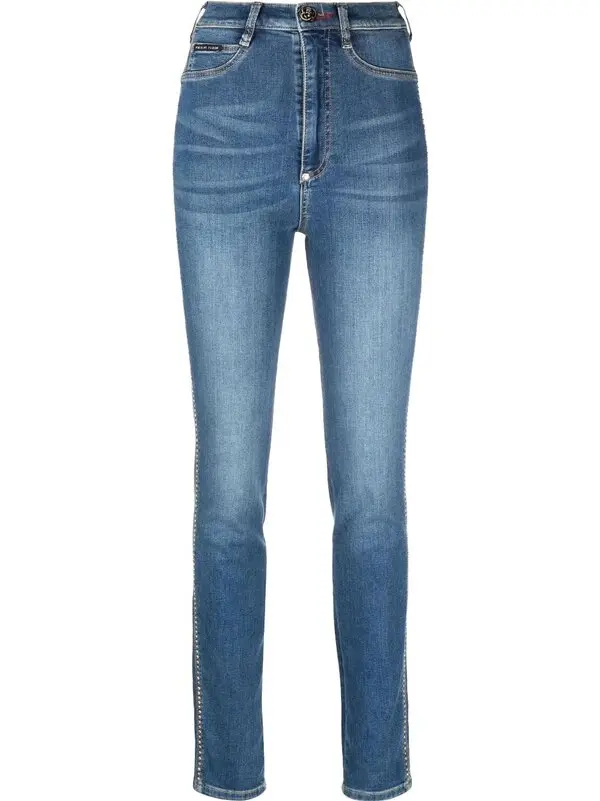 Philipp Plein Super-high Waisted Skinny Jeans - Blue
