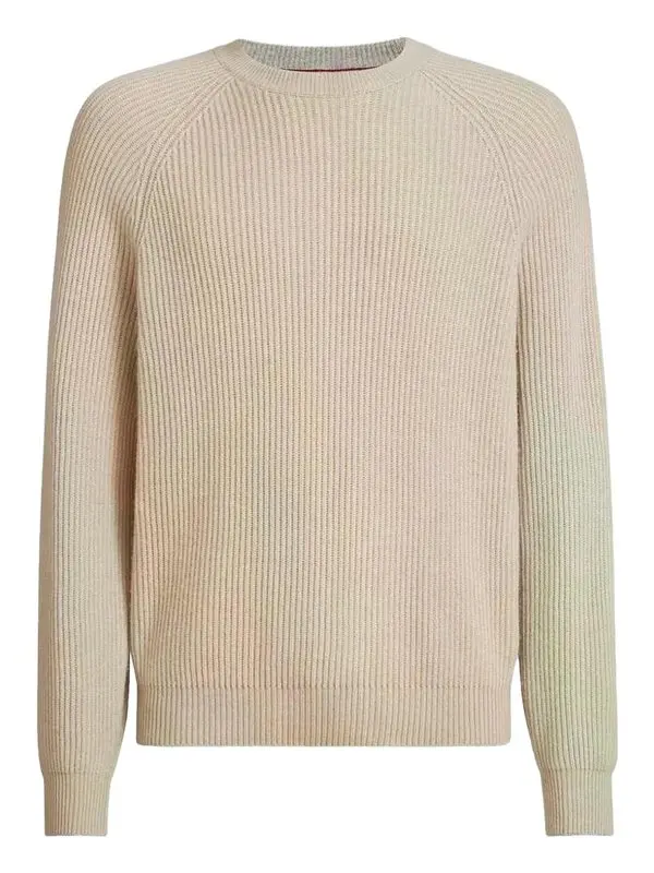 Brunello Cucinelli Ribbed-knit Cashmere Jumper - Camel