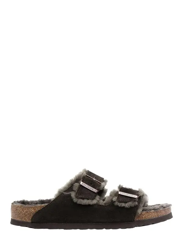 BIRKENSTOCK Arizona Fur-lined Sandals - Green