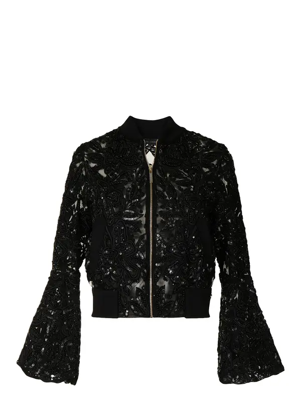 Elie Saab Sequin-embellished Jacket - Black