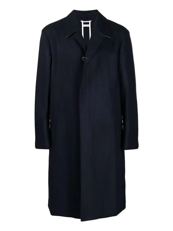 Thom Browne Single-breasted Wool Coat - Blue