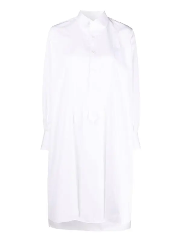 MAISON MARGIELA High-low Hem Shirtdress - White