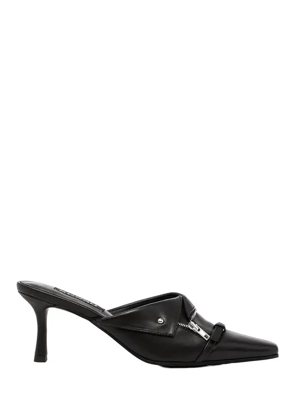 Senso Knox I Zip-detail Mules - Black